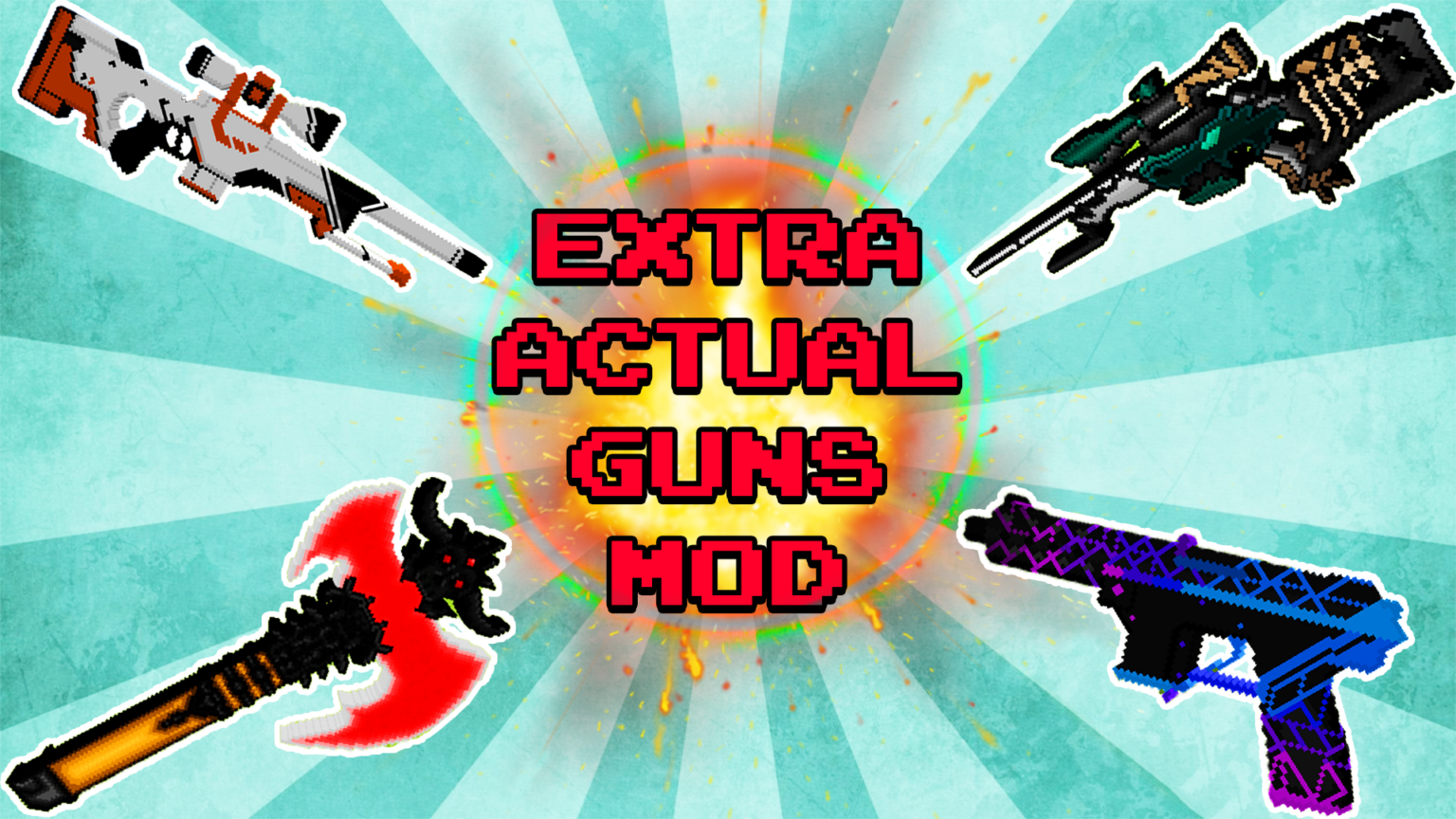 Actual guns mod 3D for MCPE - mcpeaddons.com