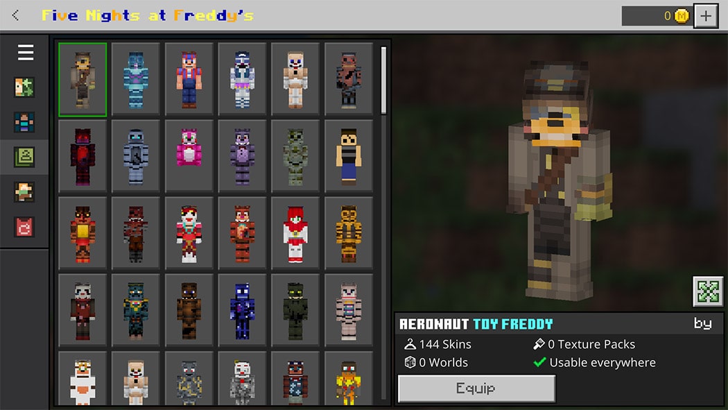 FNAF Skin Pack - MCPE AddOns - Minecraft PE addons, mods, maps, shaders ...